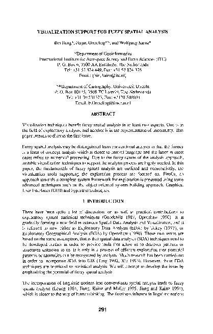 Pdf Fuzzy Spatial Analysis Effective Visualization Techniques