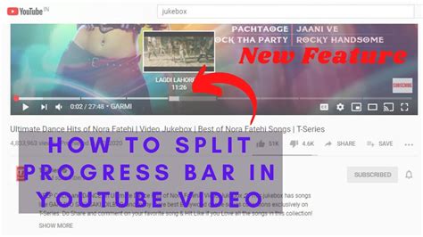 How To Split Progress Bar In Youtube Video Youtube New Feature Youtube