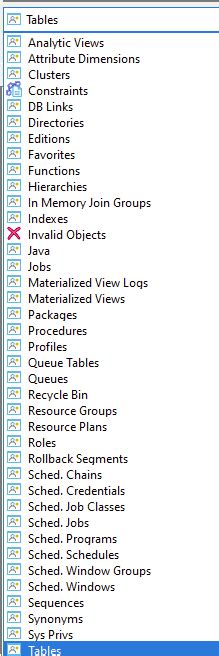 Schema Browser Lhs Icons Missing Toad For Oracle Beta Toad World® Forums
