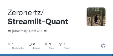 Github Zerohertzstreamlit Quant 💻 Streamlit Quant Gui 💻
