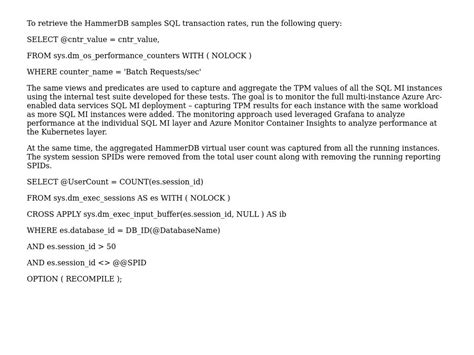 Hammerdb Initial Configuration Building Azure Arc Enabled Data Services For A Sql Managed