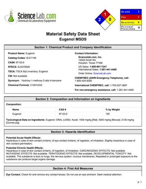 Material Safety Data Sheet Pdf