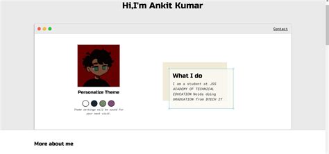 github itsankitt231 portfolio website portfoilio website using