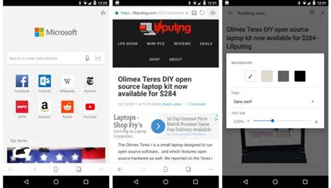 Microsoft Edge Browser Preview Now Available For Android Liliputing