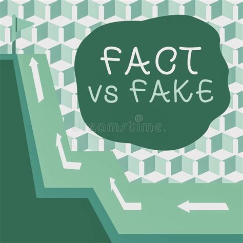 Conceptual Display Fact Vs Fake Concept Meaning Rivalry Or Products Or