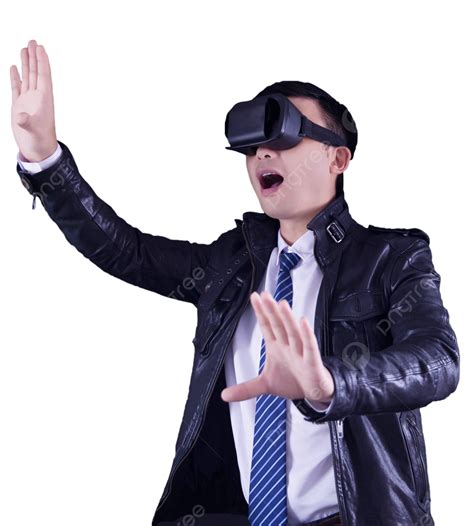 Vr Glasses Technology Portrait Virtual Creativity Business Male Png