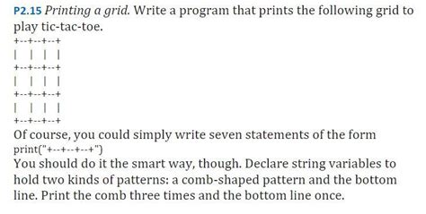 P2 15 Printing A Grid Write A Program That Prints Chegg Com