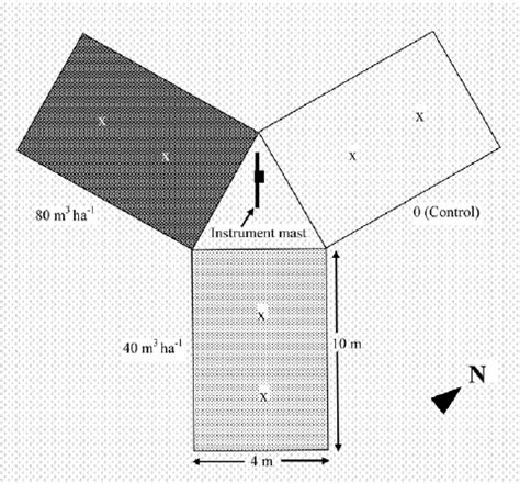 Schematic Not To Scale Of The Plot Layout Showing Approximate Download Scientific Diagram
