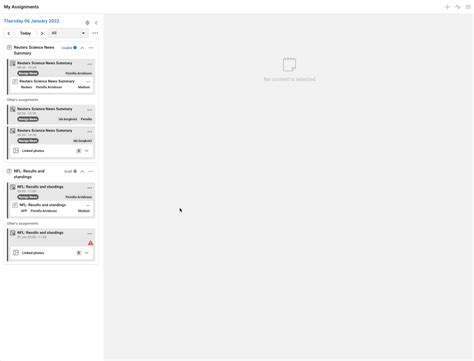 Create New Assignment Newsroom Planner