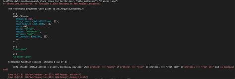Aws Location Geocoding Returning Error Questions Help Elixir Programming Language Forum