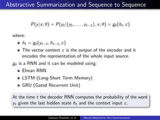 Improving Neural Abstractive Text Summarization With Prior Knowledge PPT