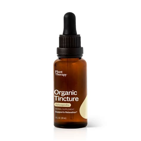 Organic Ashwagandha Herbal Tincture Plant Therapy