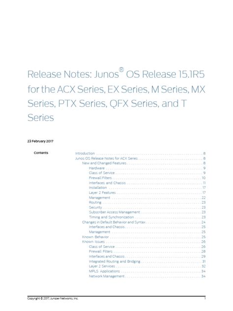 Junos Release Notes 15 1r5 Pdf Internet Protocols Networking