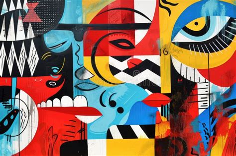 Abstract Colorful Geometric Shapes Make Vibrant Circle Art For Modern Decor And Creative