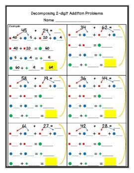 Decomposing Digit Addition By Turtle Rific Teaching Time TPT