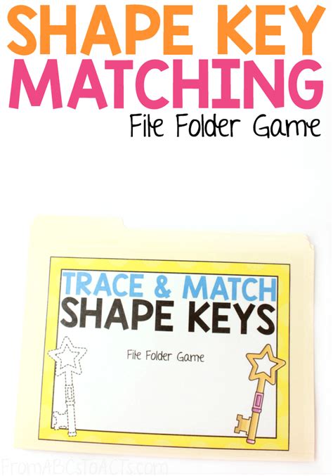 Shape Key Matching File Folder Game From ABCs To ACTs