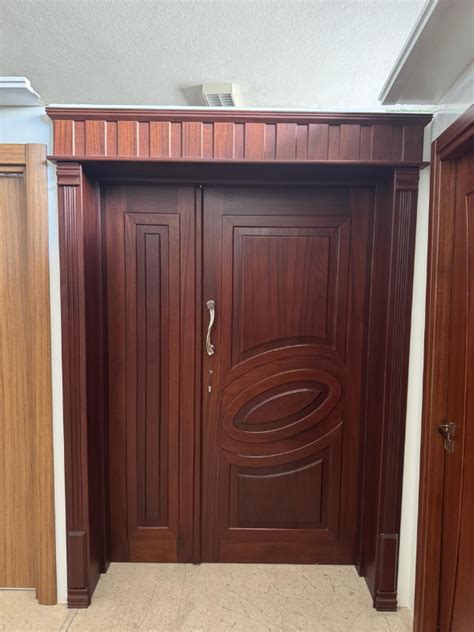 Porte Dentrée En Bois Acajou Pl01 Societe Feres