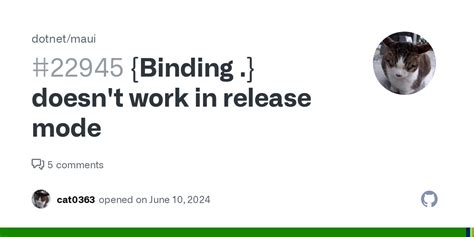 Binding Doesnt Work In Release Mode · Issue 22945 · Dotnetmaui