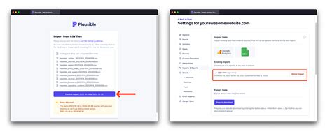 Import Stats Using Csv Files Plausible Docs