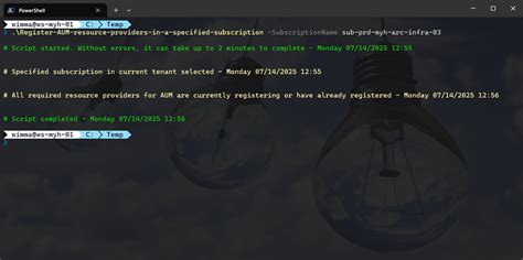 Azure Update Manager Register All Required Resource Providers With A