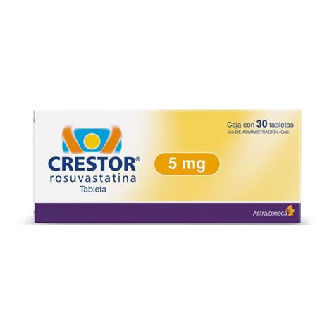 Crestor® 5 Mg Rosuvastatina 30 Tabletas Astrazeneca