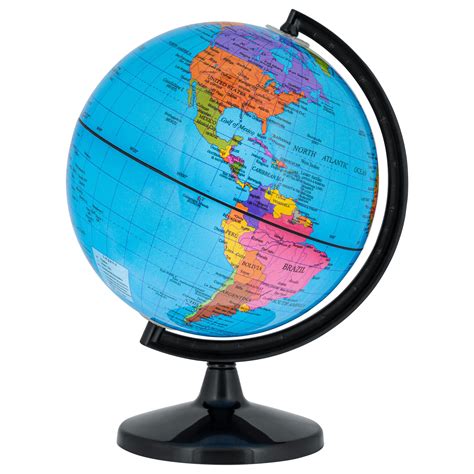 Tcp 6 Blue Ocean Globe With Black Base Small And Compact Vertical