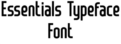 Essentials Typeface Font Dafontstyle