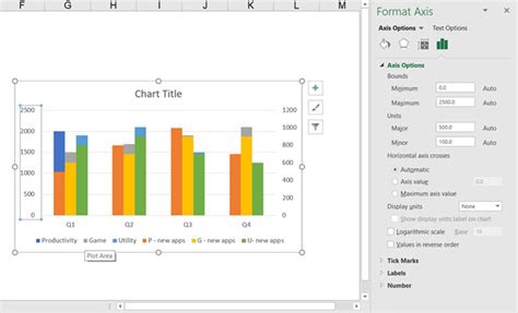Excel Bar Chart X Axis Values Using Columns And Bars To Images