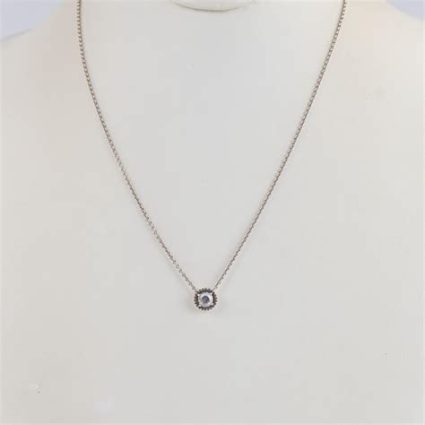 Pandora Sterling Silver Clear Stone Round Sparkle Halo Necklace
