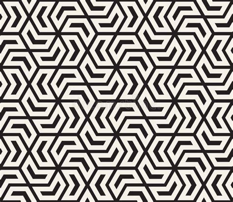 Vector Seamless Pattern Repeating Geometric Hexagon Shapes Simple Lattice Lines Background