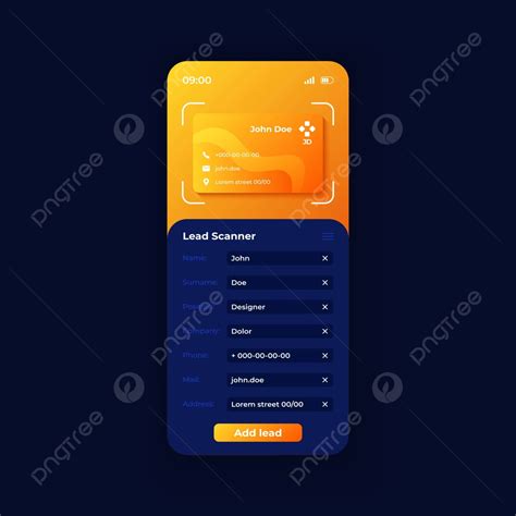 Lead Scanner Smartphone Interface Vector Template Marketing App Flat
