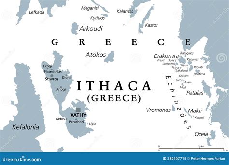 Map Of Ithaca Greece