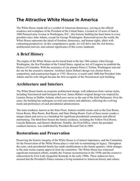 Ppt The Attractive White House In America Powerpoint Presentation