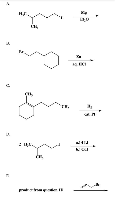 Solved Draw The Structure Of The Expected Major Organic