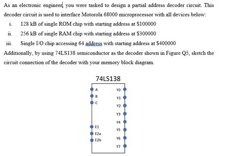 Solved As An Electronic Engineert You Were Tasked To Design Chegg