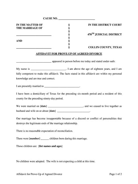 Affidavit For Divorce 2020 2021 Fill And Sign Printable Template Online Us Legal Forms