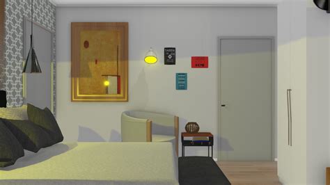 Quarto Ap Bb De Hyago Planta 3d Mooble