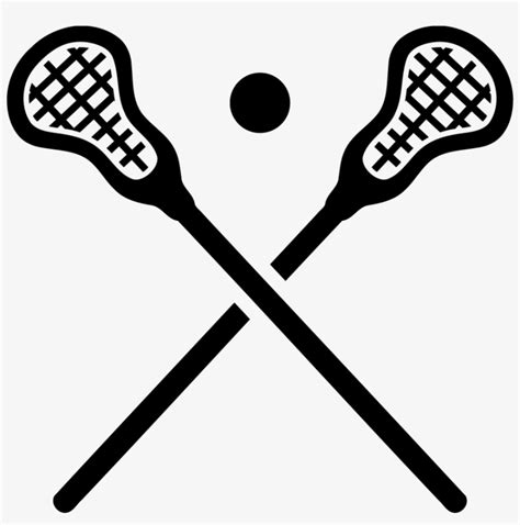 Lacrosse Equipment Icon Crossed Sticks And Ball Symbol 3412631 Clipart Library