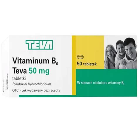 Lek Teva Vitaminum B6 50 Mg 50 Tabletek Uzupełniających Niedobory