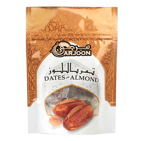 Arjoon Dates Almond 100 Gr Siafadates Dattes Naturelles Et Fraîches