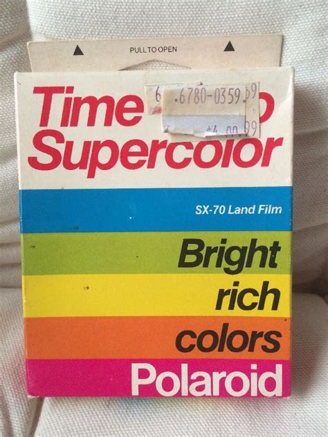 Time Zero Supercolor Sx 70 Land Film For Polaroid Camera Sealed Package