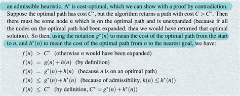 Aima Proof That Admissibility Leads To Optimality In A Is N The Goal Node In This Proof I Am