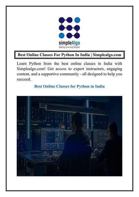 Ppt Best Online Classes For Python In India Simplealgo Powerpoint