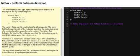 Solved Hitbox Perform Collision Detection The Following