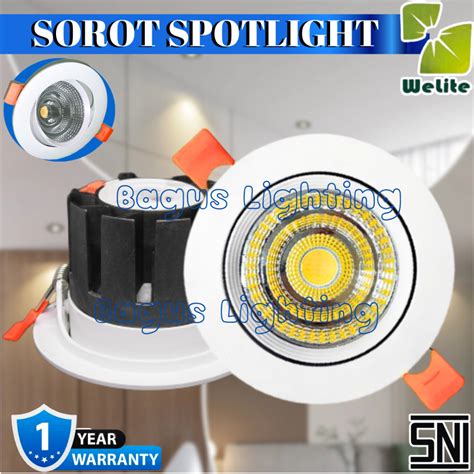 Jual Lampu Sorot Plafon Cob Spot Light Led Daya W W W Garansi Shopee Indonesia
