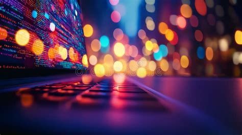neon glowing purple background with abstract programming code displayed