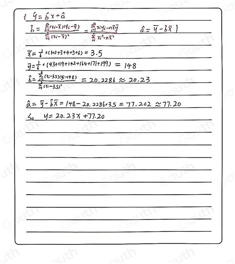 Solved Linear Regression Use Linear Regression To Find The Equation For The Linear Function