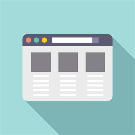 Browser Tab Icon Flat Vector Window Computer 14866836 Vector Art At
