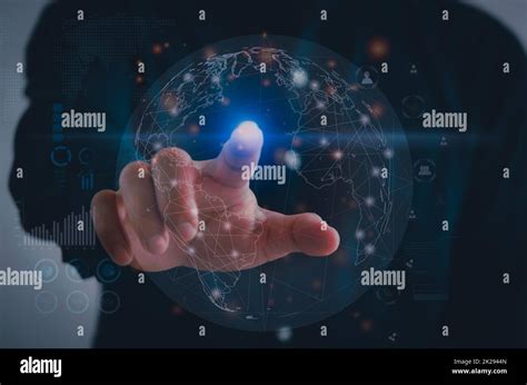 Digital Communication And Virtual Technology Concept Web 30hand Touch