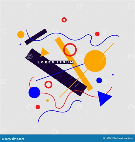 Trendy Abstract Background Composition Of Amorphous Forms And Lines Stock Vector Illustration